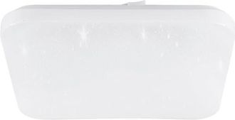 Eglo LED Deckenlampe Frania-S, Sternenhimmel Deckenleuchte mit Kristall-Effekt, Wandlampe aus Stahl und Kunststoff in wei&szlig;, Lampe Decke f&uuml;r Badezimmer und 