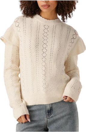 Object Objpaola L/S LO Knit Pullover - - Knitwear - Damen - Beige - XS