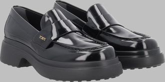 Tod's Brushed Calfskin Moccasin - Black