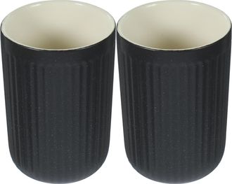 BESPORTBLE 2 St&uuml;ck Pack Keramik Zahnb&uuml;rstenbecher 300ml Bruchfester Badezimmerbecher mit Retro Design Mehrfach Verwendbarer Mundwasser und Waschbecher f&uuml;r Zuhaus