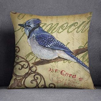 Bonamaison Le Jardin du Lin Kissenhüllen, Cotton, Mehrfarbig, 45x45