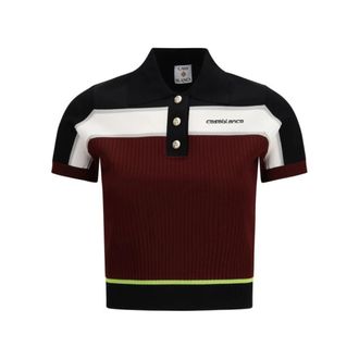 Casablanca Multicolor Viscose Polo Shirt - - Tops - Damen - Mehrfarbig - L