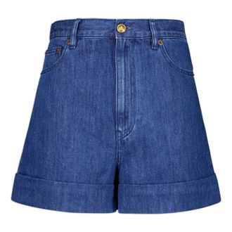 Valentino Garavani Denim Shorts mit Bund - - Shorts - Damen - Blau - W28