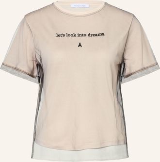 Patrizia Pepe Patrizia Pepe T-Shirt Im Materialmix beige