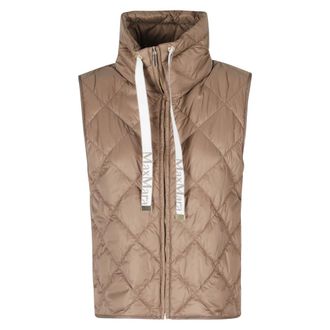 Max Mara Tregic Quilted Gilet - Femme - Vestes - Brun - Taille: 42 FR