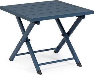 Hellin Hellin - Table basse de jardin pliante en aluminium navy - taylen