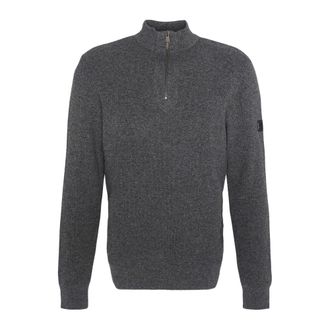 Barbour Moderne Rei&szlig;verschluss Pullover Holzkohle Marl - - Knitwear - Herren - Grau - XL