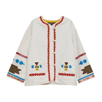 Faliero Sarti Femme, Vestes, Beige, Taille: 40 FR Long Linen Jacket