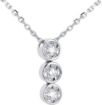 Edenly Collier Trilogie Sternschnuppe in Weissgold - 3 Diamanten