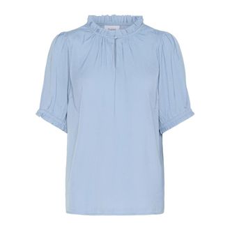 Saint Tropez R&uuml;schenbluse Allure - - Blouses & Shirts - Damen - Blau - XL