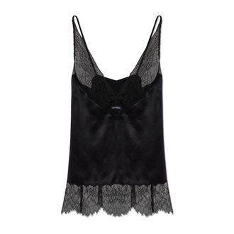 Dolce & Gabbana Seiden-Satin-Top - - Tops - Damen - Schwarzk - M