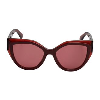 Ferragamo Femme, Accessoires, Rouge, Taille: ONE Size Cat Eye Lunettes de soleil