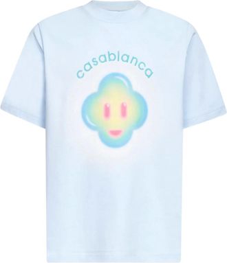 Casablanca Homme, Tops, Bleu, Taille: S Cotton T-Shirt