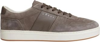 Hogan Low-Top Sneaker - H Tv Suede Dove Gray - Gr. 9_5 - in Braun - für Damen