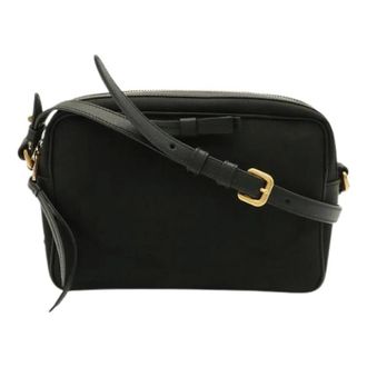 Prada Sac bandouli&egrave;re en toile jacquard logo et cuir Pre-owned - Femme - Pre-owned - Noir - Taille: ONE Size
