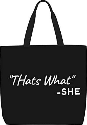 Generic Sac Fourre-Tout CEst Ce QuElle A Dit Sac &Agrave; Provisions Pliable De Grande Capacit&eacute; Sacs En Toile Pour Femmes, Pour Shopping, Burea, Tous Les Jours, Voya