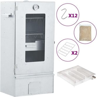 vidaXL R&auml;ucherofen mit Kaltrauchgenerator Verzinkter Stahl - Vidaxl