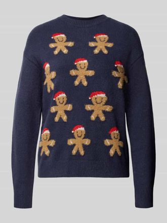 Christian Berg Regular Fit Strickpullover mit Allover-Print