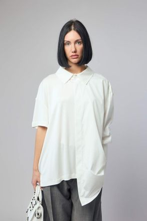 Frenken Half Poplin Cotton Silk Jersey Top