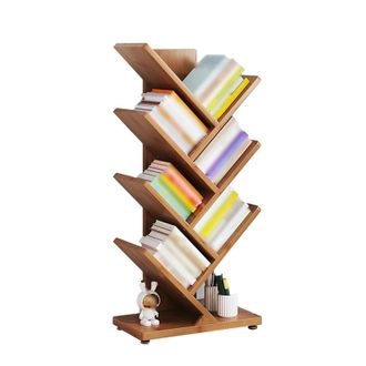 Generic Baumf&ouml;rmiges B&uuml;cherregal, vertikales B&uuml;cherregal, schmales B&uuml;cherregal, geeignet for Wohnzimmer und Arbeitszimmer, kann CDs, Filme und B&uuml;cher aufbewah