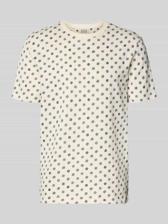 Scotch & Soda T-Shirt im Allover-Look mit Rundhalsausschnitt