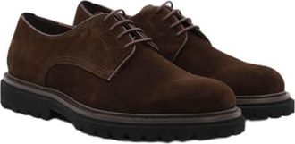 Serge Blanco Derbie Denver en cuir marron foncé - chaussure de ville homme