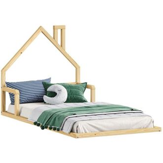 IDIMEX Lit enfant ELOA type Montessori, couchage 90x190 cm, en pin massif naturel