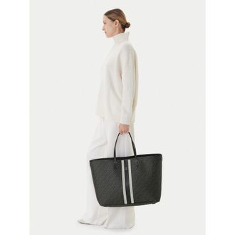 Tommy Hilfiger Handtasche Tommy Hilfiger Th Monoplay Le Maxi Tote AW0AW17697 Schwarz