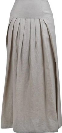 Alessia Santi Femme, Jupes, Beige, Taille: 38 FR Maxi Jupe avec Fente Lat&eacute;rale