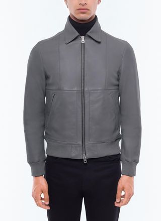 Fursac Blouson en cuir dagneau certifi&eacute; - Taille M - Homme