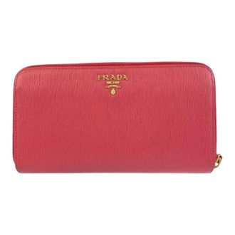 Prada Pre-owned Saffiano Leder Portemonnaie Lang - - Pre-owned - Damen - Rot - ONE SIZE