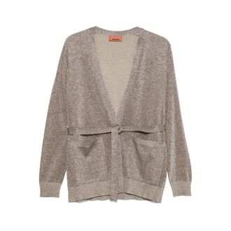 Missoni G&uuml;rtel-Strickjacke - - Knitwear - Damen - Beige - M