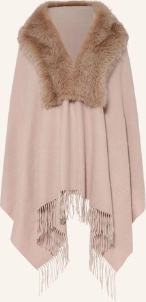Rino&Pelle Rino & Pelle Cape Wendy Mit Kunstfell beige