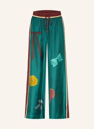 Alemais Al&eacute;mais Seidenhose Rosette gruen