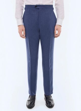 Fursac Pantalon de costume ajusté en flanelle - Taille 37 - Homme