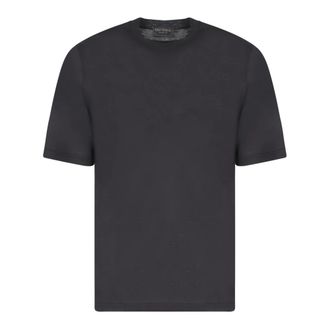 Dell'Oglio Homme, Tops, Noir, Taille: 4XL T-shirts noirs pour hommes