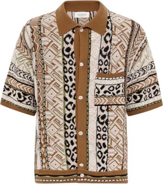 Laneus Homme, Chemises, Multicolore, Taille: L Chemise en Tricot Jacquard