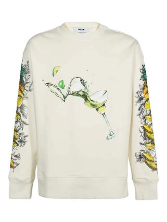 Msgm sweat à imprimé graphique - Tons neutres