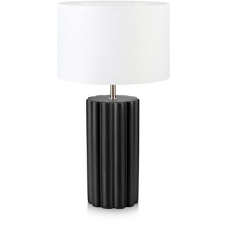 Marksl&ouml;jd Markslojd - column Lampe de table noire avec abat-jour rond blanc