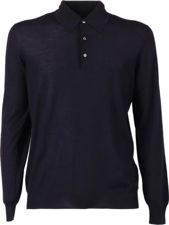 Fedeli polo à manches longues - Bleu