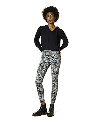 Hue Legging Taille Haute en Jean pour Femme, Gris - B&eacute;b&eacute; L&eacute;opard, Taille M