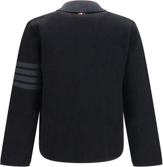 Thom Browne 4-Bar Cotton Piqu&eacute; Jacket - Black