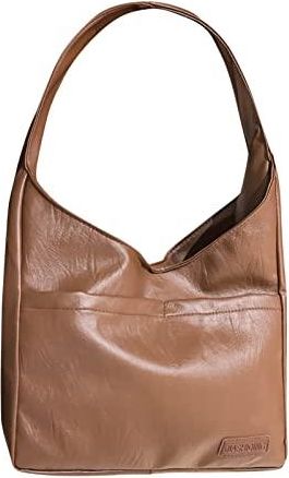 Generic Sac à bandoulière tendance en cuir souple pour femme - Multifonctionnel - Multi-compartiments - Sac à main sur lépaule, marron, Taille unique