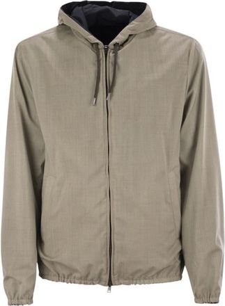 Herno Homme, Vestes, Beige, Taille: 3XL Blouson Bomber &agrave; Capuche R&eacute;versible
