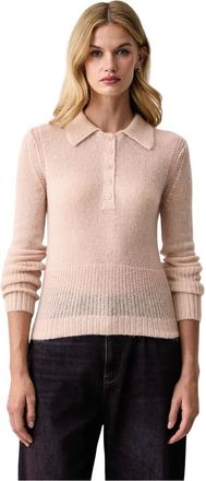 Patrizia Pepe Pull &agrave; col rond - Femme - Pulls - Rose - Taille: 40 FR