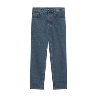 Burberry Gerades Jeans mit mittelhohem Bund - - Jeans - Damen - Blau - W29