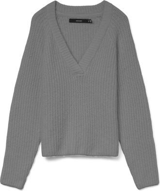 Vero Moda Vmnovah Rib Ls V-Neck Pullover Noos
