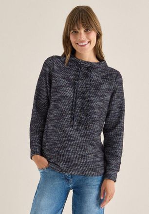 Cecil Langarmshirt mit Tunnelzugband am Kragen