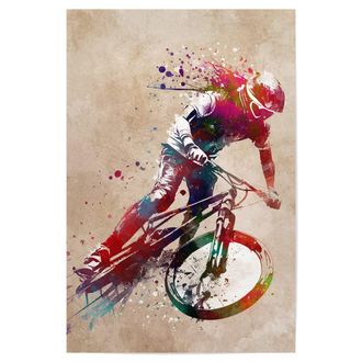 artboxONE Poster 45x30 cm Sport BMX Biker Sportart B hochwertiger Design Kunstdruck - Bild BMX BMX Fahrrad