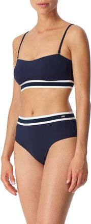 Schiesser Damen Bandeau Bikini-Set, dunkelblau, S